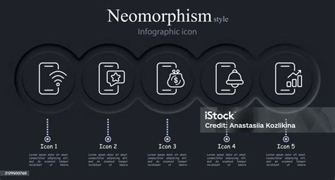 Smartphone Icon Set Wifi Connection Favorites Wallet Call Growth Chart