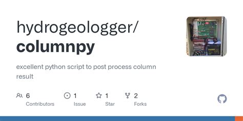 Github Hydrogeologger Columnpy Excellent Python Script To Post Process Column Result