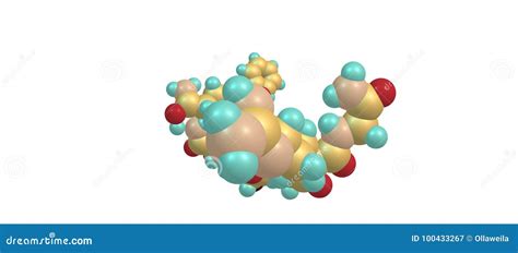 Desmopressin Molecular Structure Isolated On White Stock Illustration Illustration Of Peptide