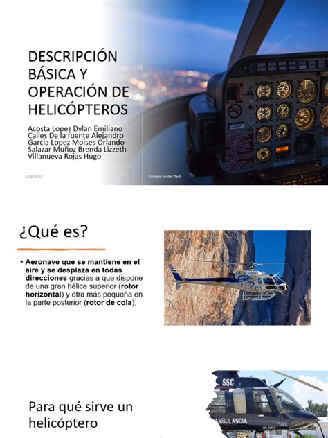 Funcionamiento Y Partes Del Helicóptero Pdf Helicóptero Rotor Del