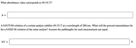 Answered What Absorbance Value Corresponds To Bartleby