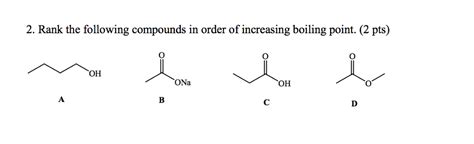 Solved Rank the following compounds in order of increasing | Chegg.com