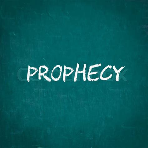 Prophecy Written On Chalkboard Stock Image Colourbox