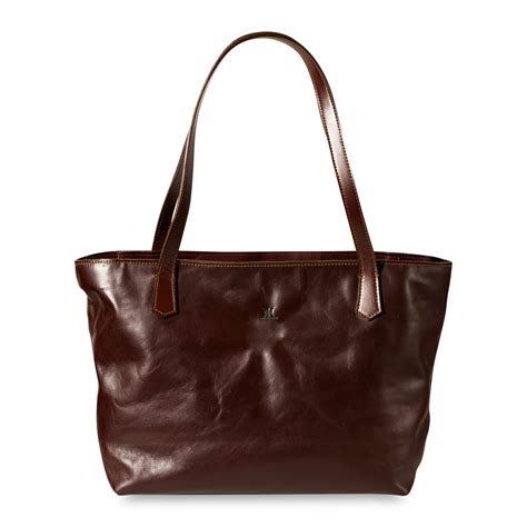 Leather Tote Bag Brown Kono Authentic