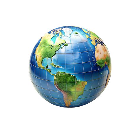 A Detailed 3d Render Of The Earth Globe Showing North And South America