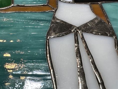 Kintsugi Large Stained Glass Box Egyptian Motif With Gem