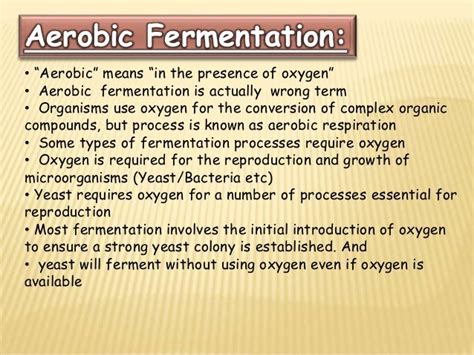 Aerobic And Anaerobic Fermentation