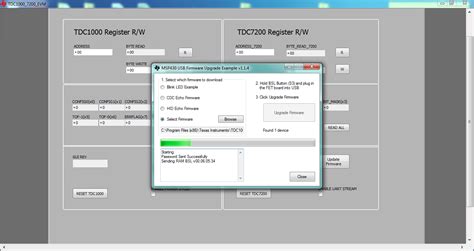 Firmware Update Crashingnot Responding Tdc1000 Tdc7200evm Sensors Forum Sensors Ti E2e