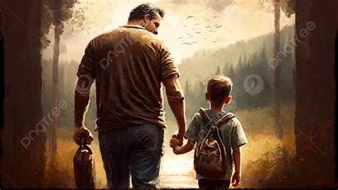 아버지의 날 손을 잡고 배경 손을 잡다 뒷모습 아버지 배경 일러스트 및 사진 무료 다운로드 Pngtree