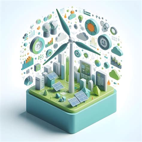 Premium Photo 3d Flat Icon Sustainable Energy Infographic Concept Statistics And Facts About