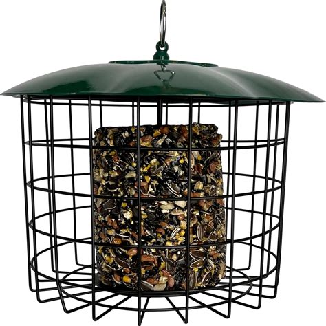 Squirrel Defeater Caged Seed Log Feeder