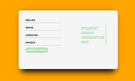 Student Grade Generator App In Vanillajs With Source Code Sourcecodester