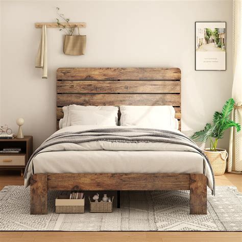 Megachunk Bed Frame King Size Wood Platform Bed Frame Noise Freeno Box Spring