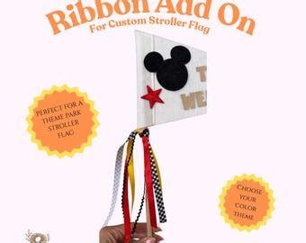 Ribbon Add On For Custom Stroller Flag Theme Park Accessory Etsy