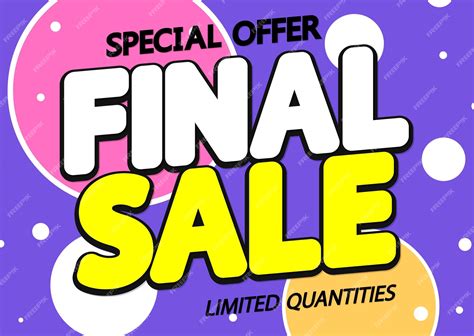 Premium Vector Final Sale Poster Design Template Or Banner For Shop