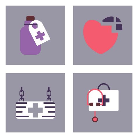 벡터에 임상 아이콘 의료 장비 세트 Ai Eps Uidownload