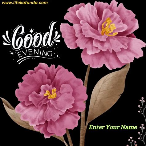 Beautiful Good Evening Wishes With Flower