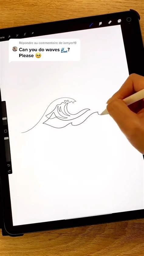 How To Draw Waves Easy Line Drawing Tutorial Ocean Love Simple