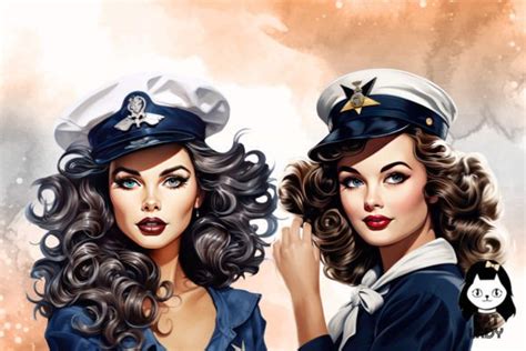 Navy Pin Up Girls Drawings