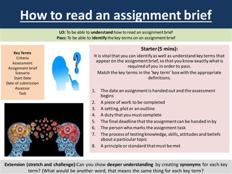 How To Read An Assignment Brief Part 1 Teaching Resources
