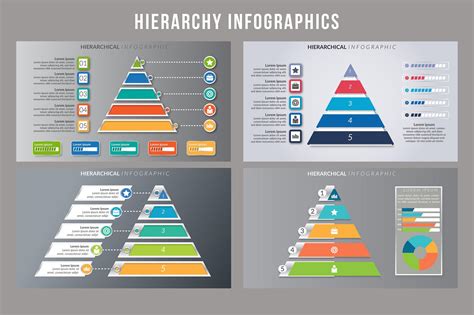 Premium Vector Hierarchy Infographic Template Design