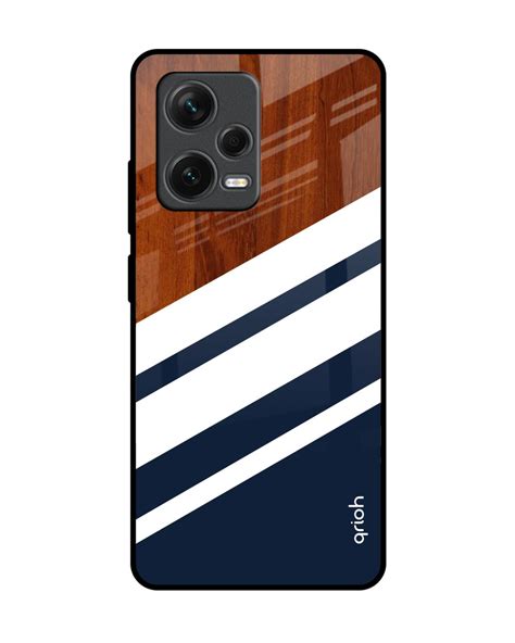 Buy Bold Stripes Premium Glass Case For Redmi Note 12 Pro 5g Shock