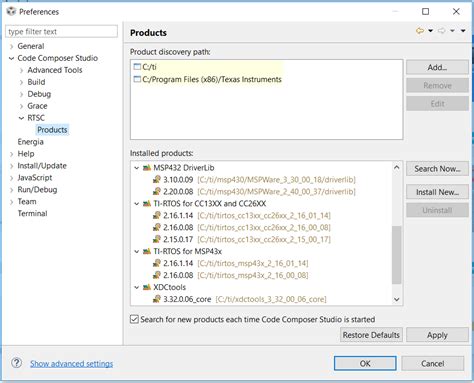 How To Update TI RTOS Version On Existing CC Application Sub GHz Forum Sub GHz TI