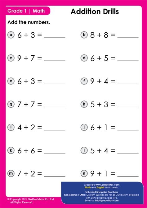 Grade 1 Addition Up To 20 With Pictures And Visuals Math School