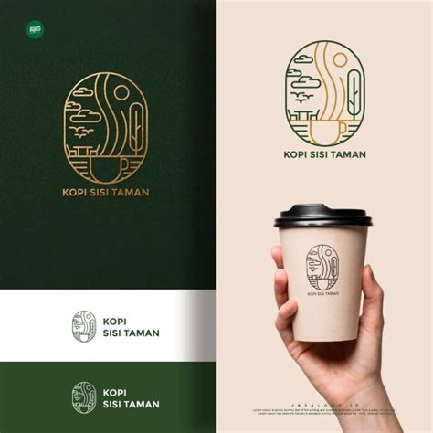 7 Desain Logo Bisnis Coffee Dan Cafe Dengan Style Line Art Jasalogoid