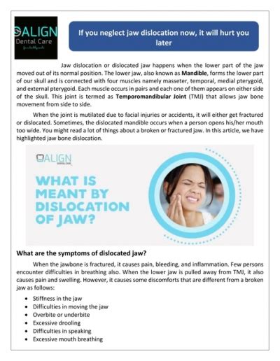 What Is Meant By Jaw Dislocation