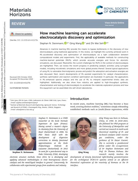 Pdf How Machine Learning Can Accelerate Electrocatalysis Discovery