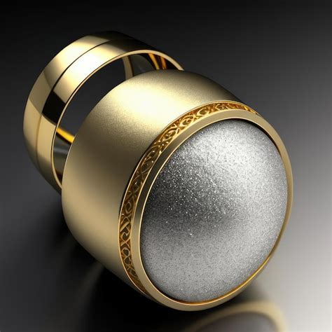 Premium Ai Image A Gold Colored Pair Of Brass Colored Metal With A