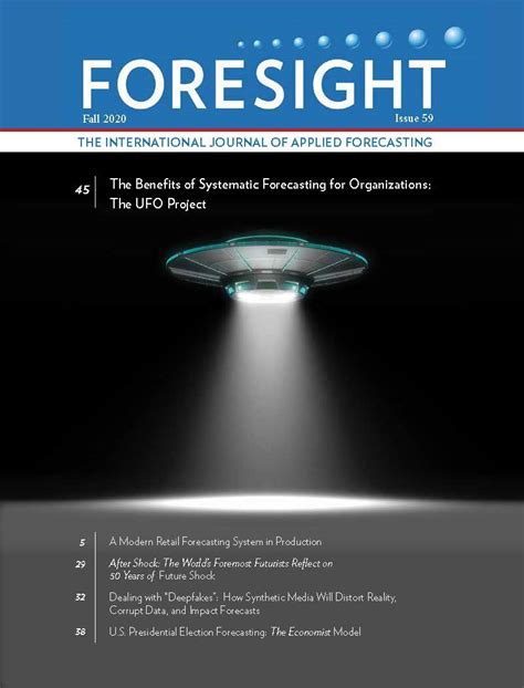 Survey Usage Of Systematic Forecasting For Organizations Ufo