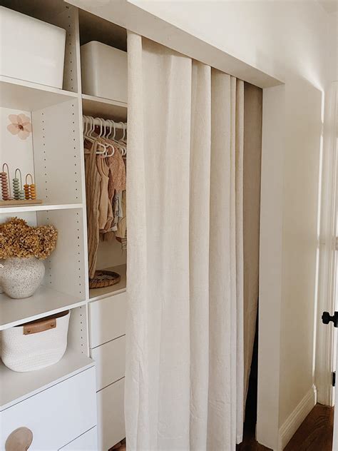 The Nursery Closet Diy Closet Doors Curtains For Closet Doors