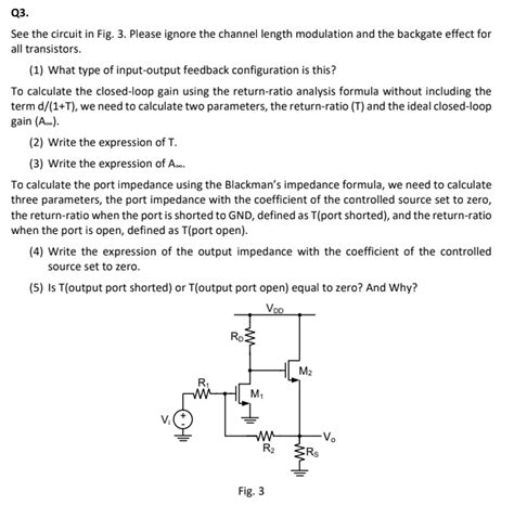 Solved See The Circuit In Fig Please Ignore The Channel Chegg