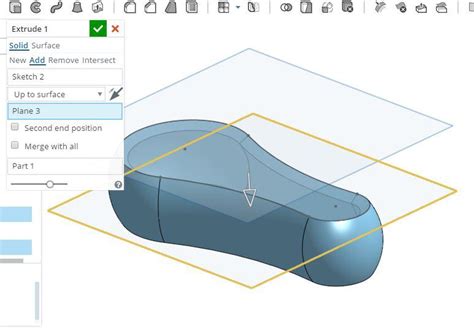 surface to solid — onshape