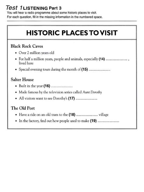 Listening Test 1 Part 3 Pdf