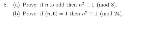 Solved A Prove If N Is Odd Then N Mod B Chegg Com