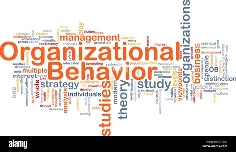 Background Concept Wordcloud Illustration Of Organizational Behavior