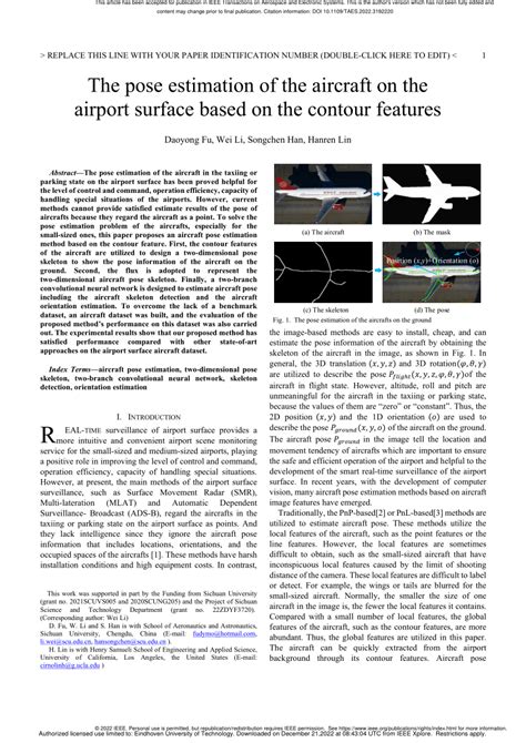 Pdf The Pose Estimation Of The Aircraft On The Airport Surface Based