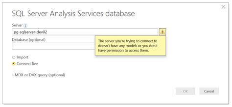 Visual Studio How Do I Connect Live To SQL Server Analysis Services From Power BI Desktop