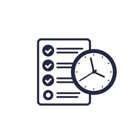 Timesheet Or Time Tracking Icon 54322008 Vector Art At Vecteezy
