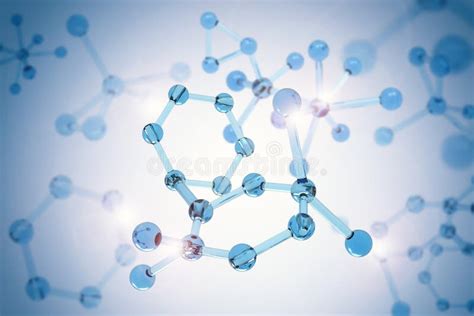 Blue Molecule Structure Stock Illustration Illustration Of Circular