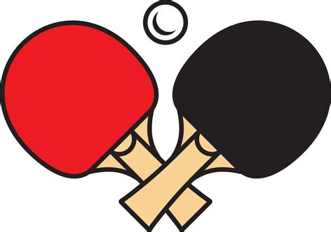 Table Tennis Rackets And Ball 4785425 Vector Art At Vecteezy