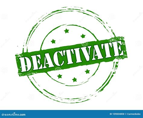 Deactivate Stock Illustration Illustration Of Concept 109004808