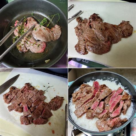 통마늘 스테이크솥밥