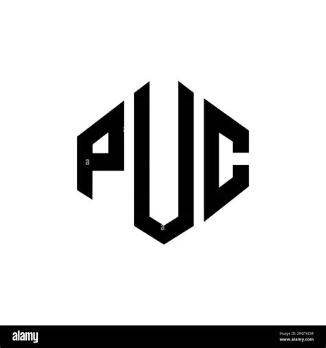 Puc Letter Logo Design With Polygon Shape Puc Polygon And Cube Shape