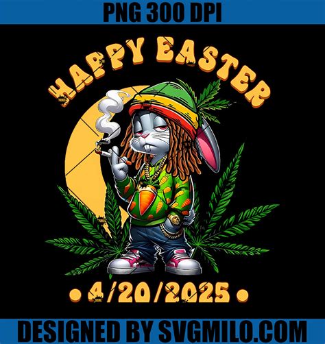 Happy 420 Easter Day Png Smoking Easter Bunny Png