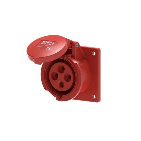 Kripal 16a Industrial Panel Mounted Socket 4p Cee Socket And Plug 3p Surface Mounted Industrial