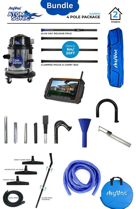 Skyvac® Sonic Atom Gutter Vac Most Popular Bundle